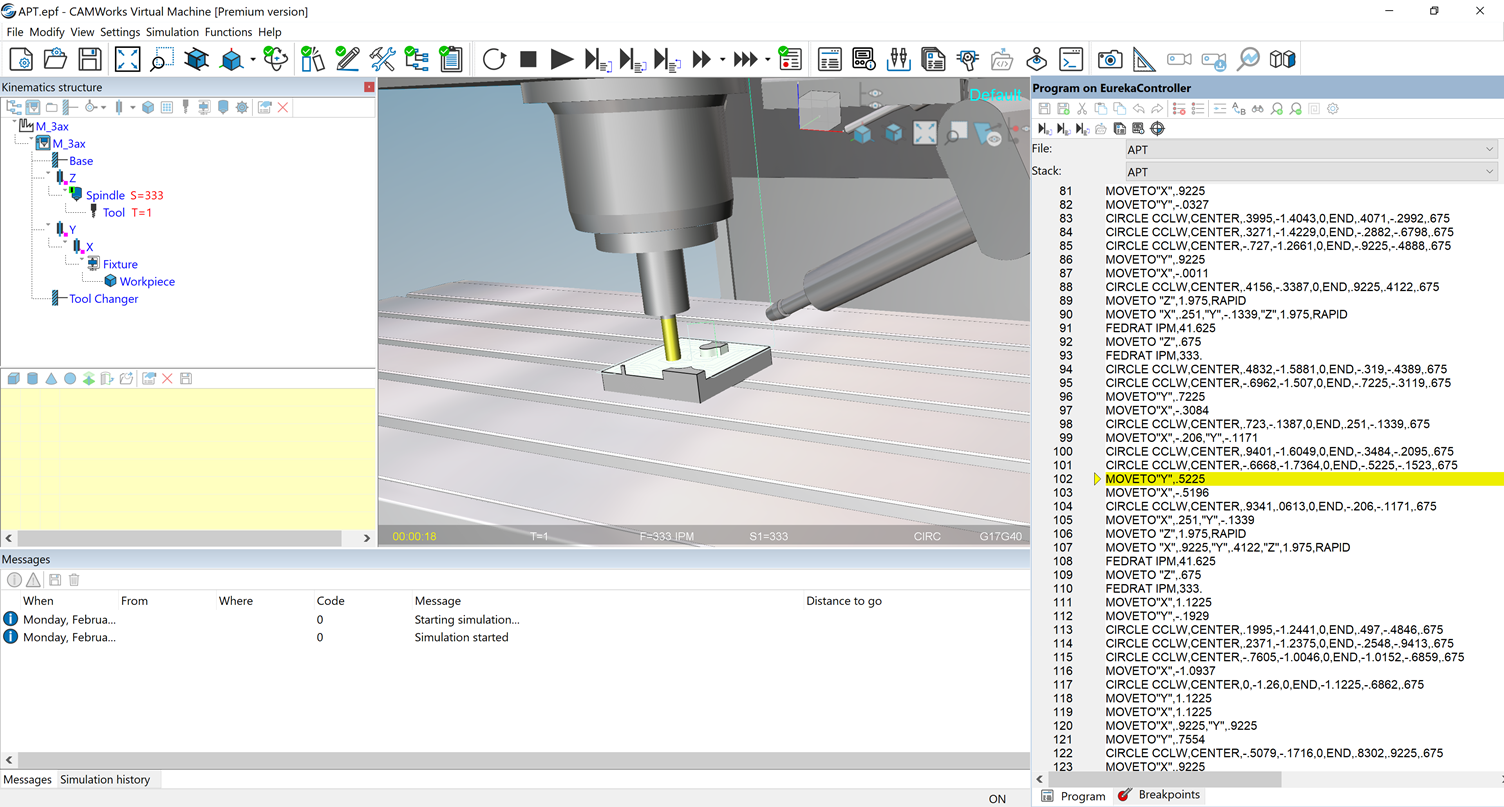 Verify G-Code with one click using CAMWorks Virtual Machine